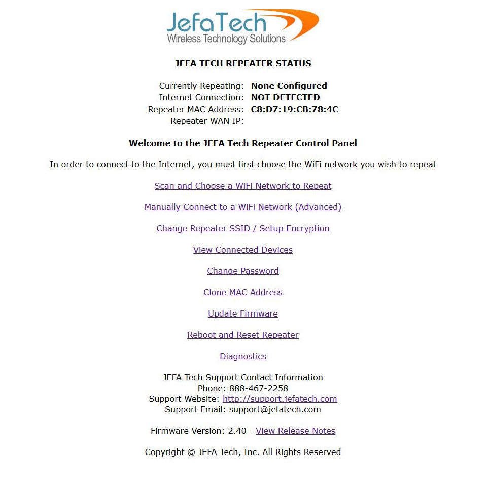 JEFA Tech WiFi Repeater Kit for RVs